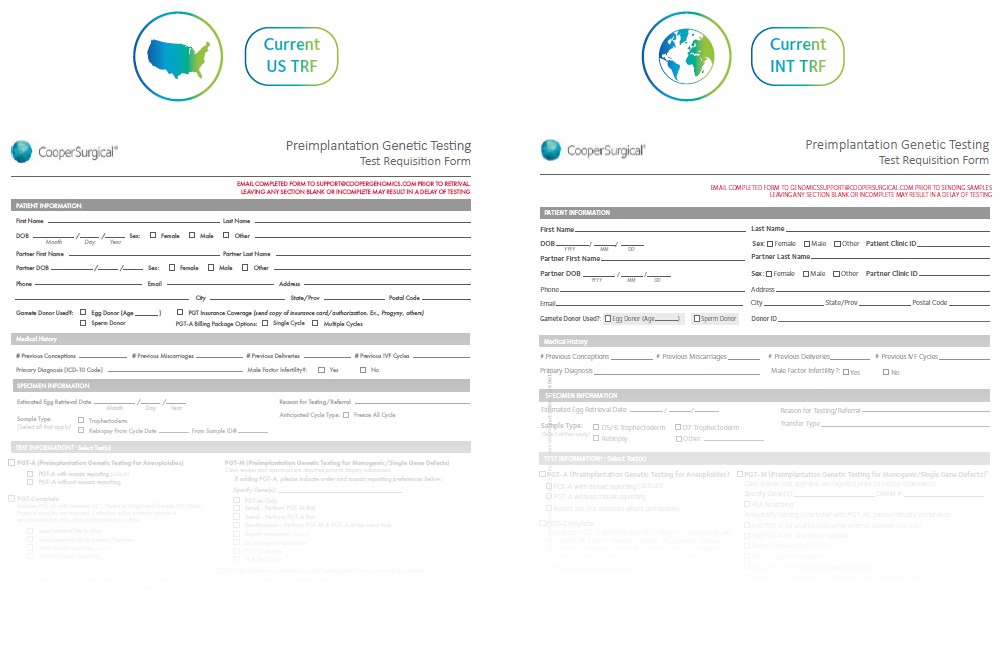 CooperSurgical Genomics TRF, Consent And Report Updates - CooperSurgical
