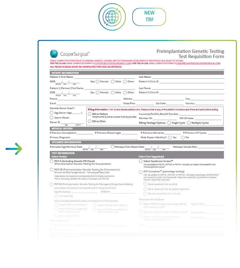 CooperSurgical Genomics TRF, Consent And Report Updates - CooperSurgical